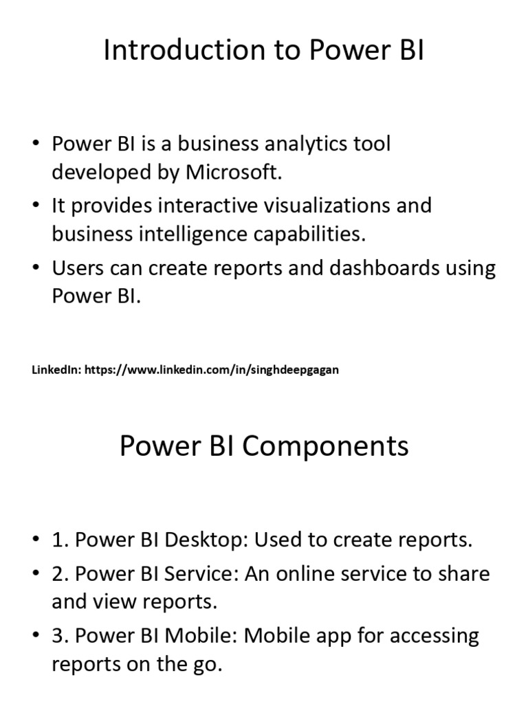 Power BI Notes | PDF