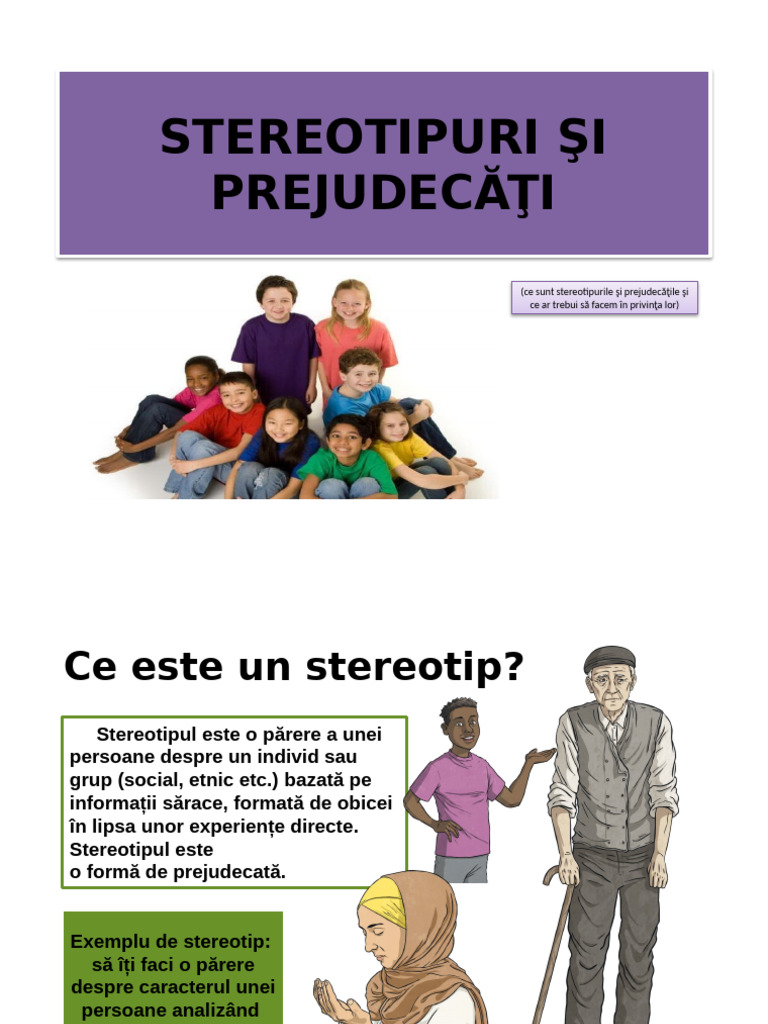 Stereotipuri Proiect Ed. Sociala NEW | PDF