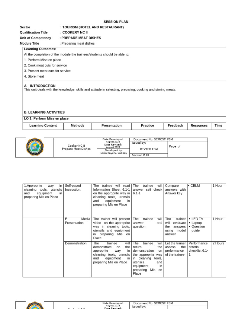 My Session Plan | PDF