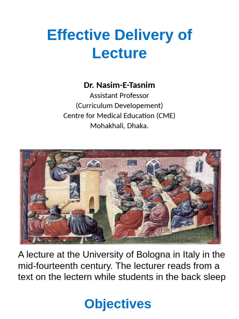 Effective Delivery of Lecture | PDF