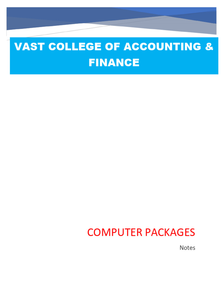 Computer Packages | PDF