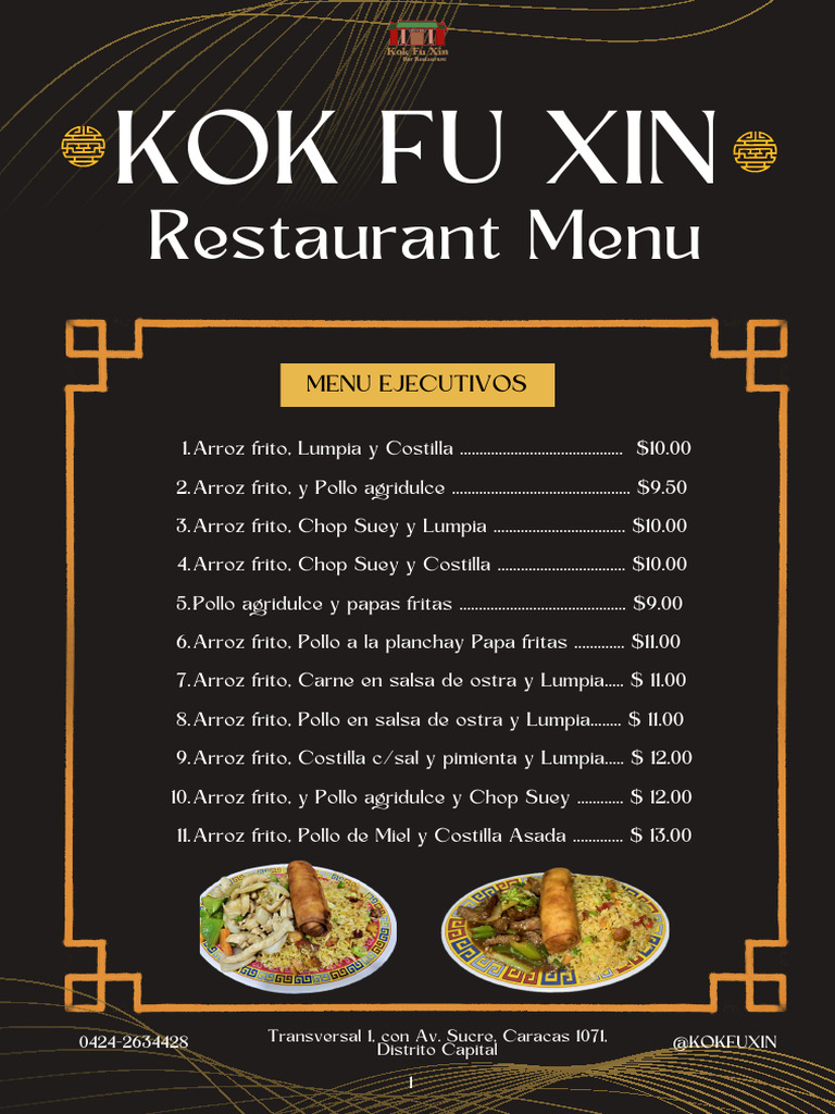 Kok Fu Xin Restaurant Menu | PDF