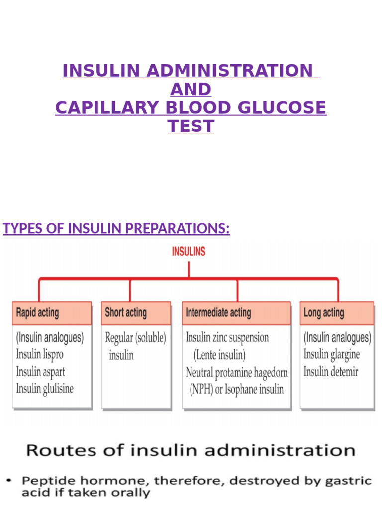 Insulin Administration. | PDF