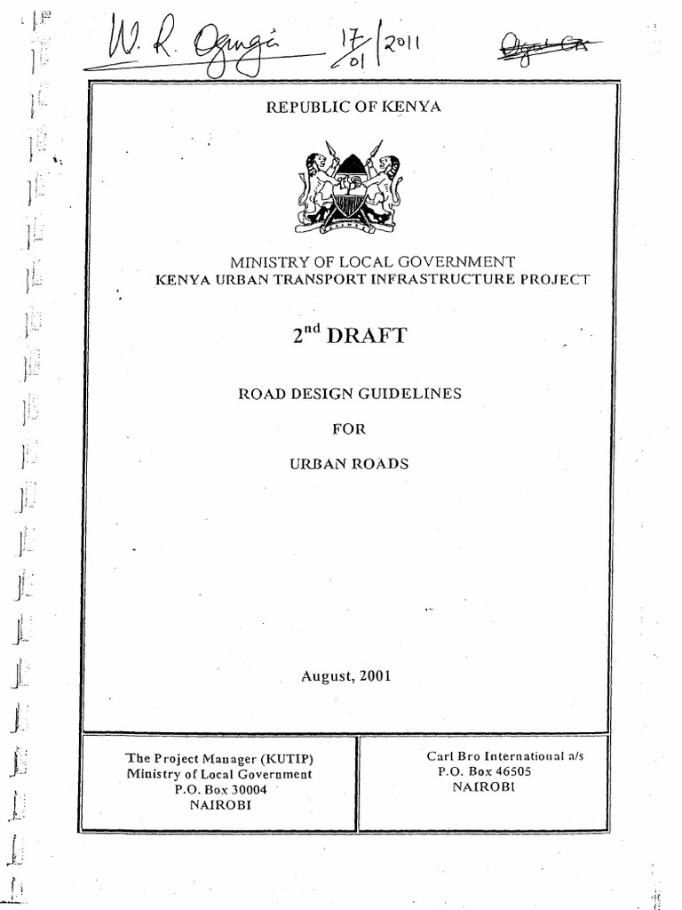 2nd Draft - Road Design Guidelines For Urban Roads | PDF