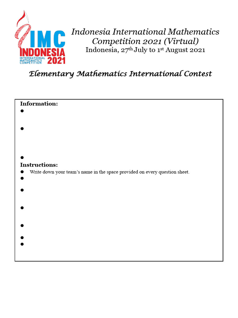 Math Contest Team Challenge | PDF | Numbers | Teaching Methods & Materials