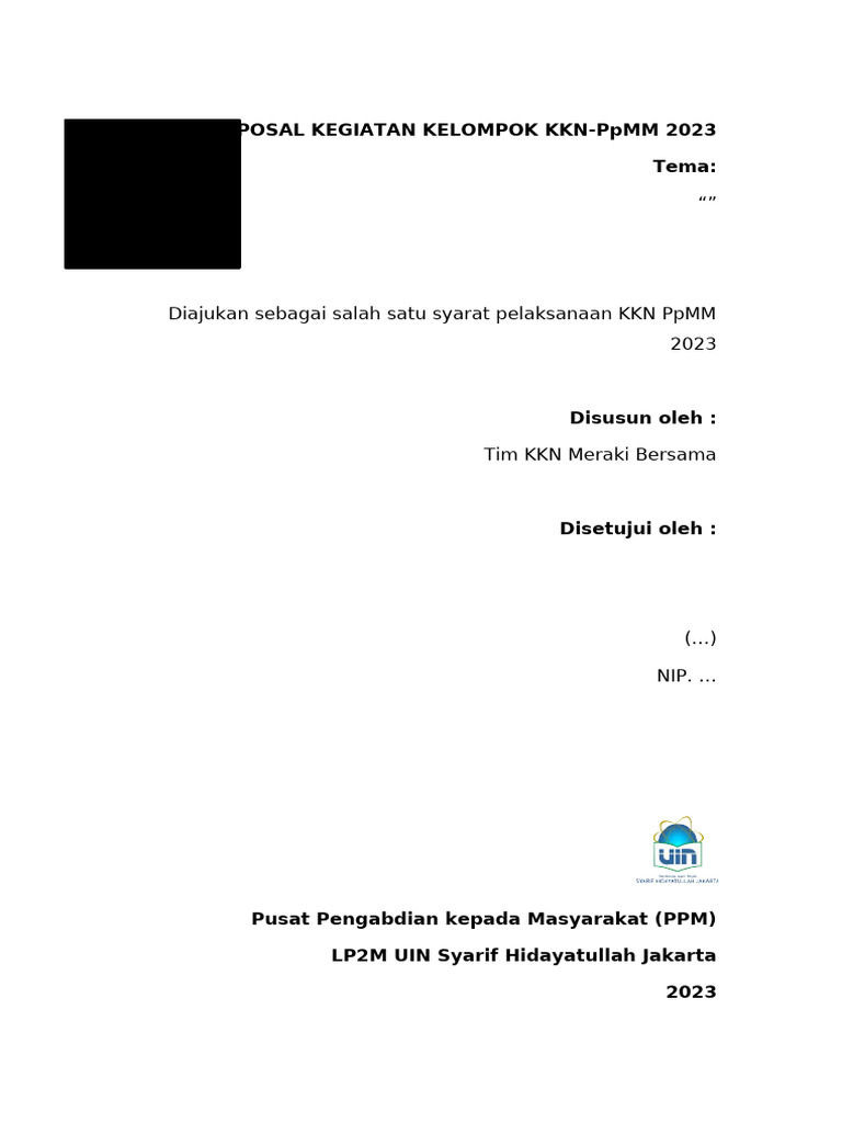 (Draft) Proposal KKN Meraki Bersama | PDF | Abrahamic Religions