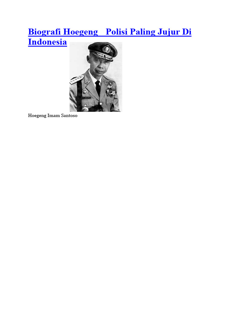 Biografi Hoegeng | PDF