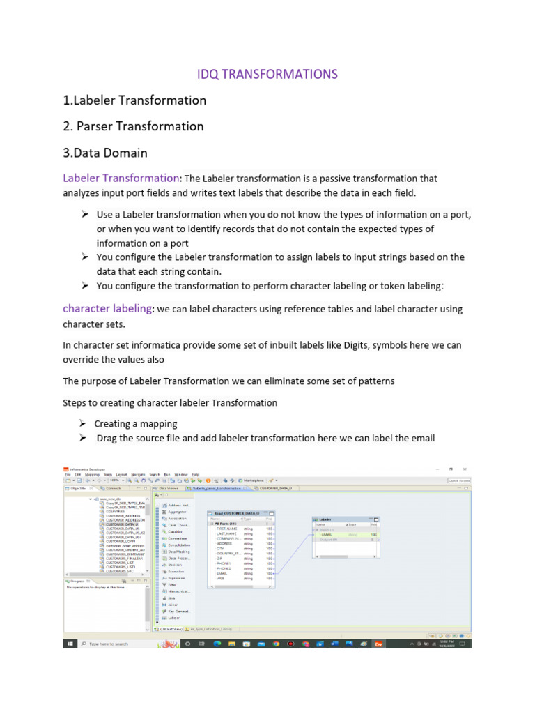 Labeler and Parser Transformations_Datadomain | PDF