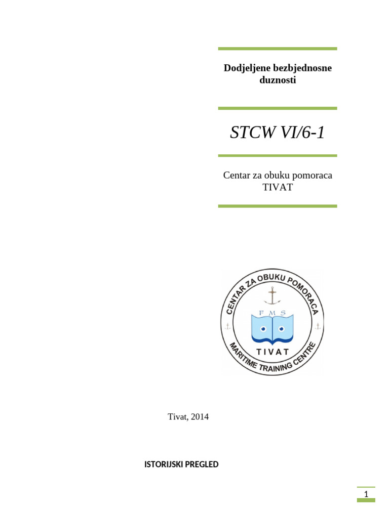 5.postupci U Slucaju Opasnosti Za Bezbjednost (STCW Vi6-1) | PDF