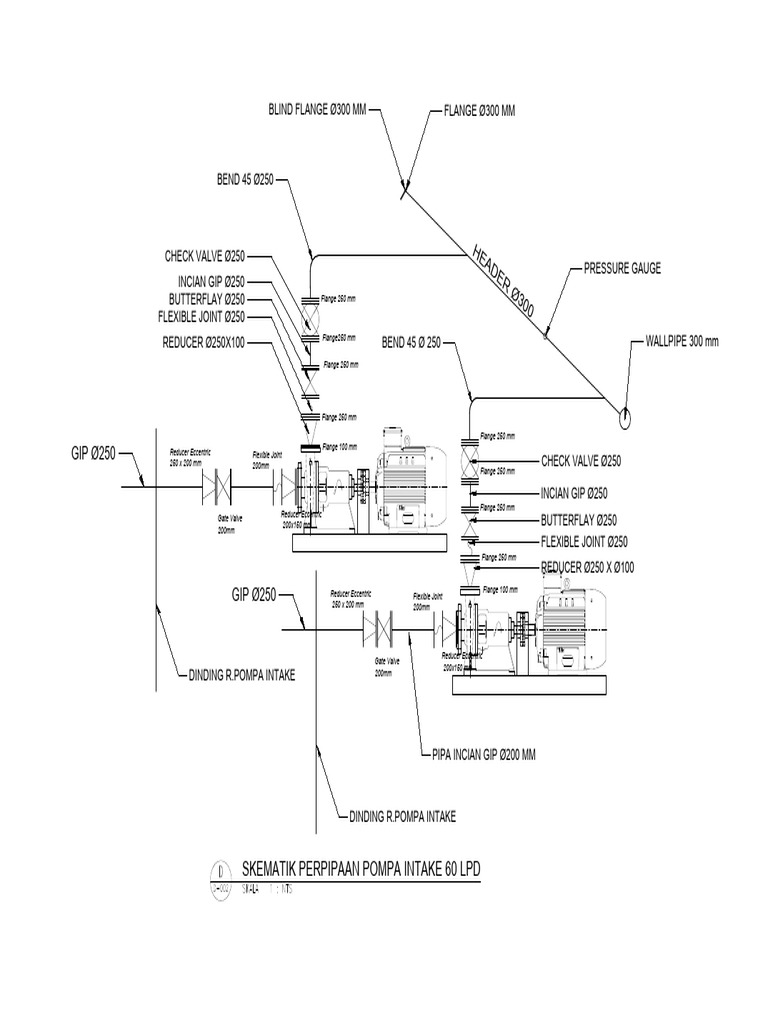 Skematik Pompa Intake-Model | PDF