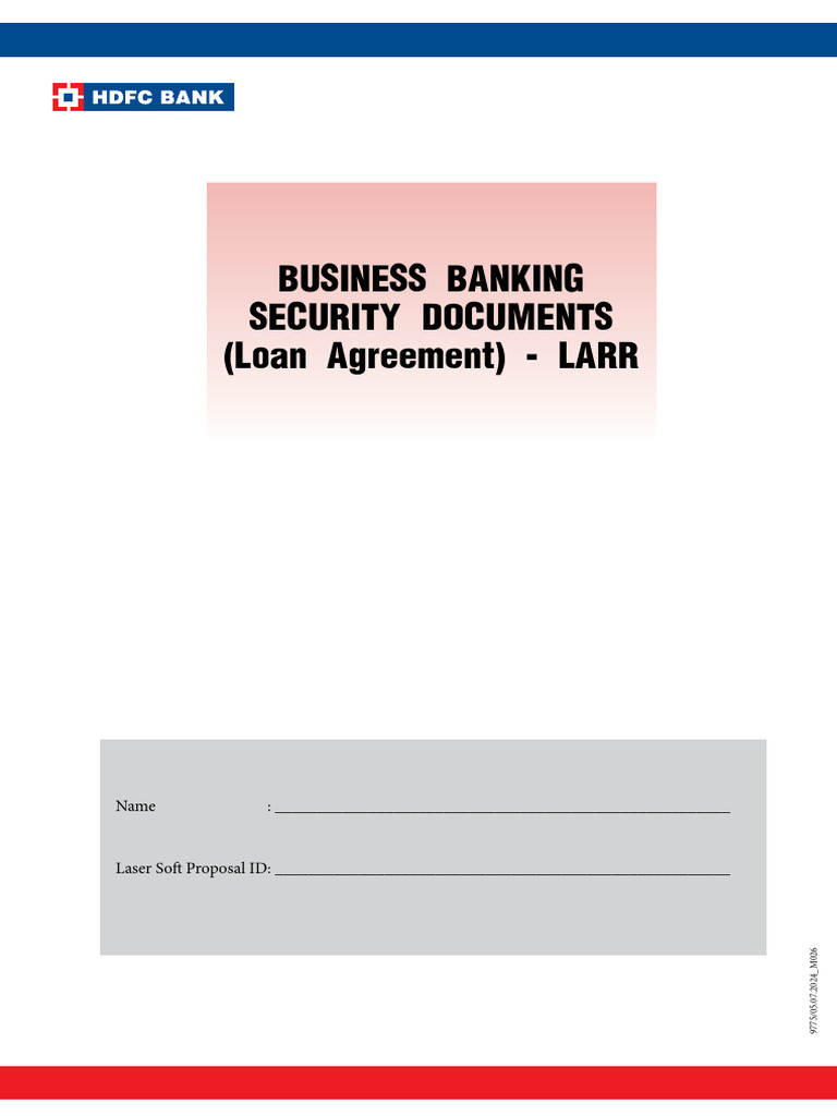 HDFC Loan Agreement | PDF