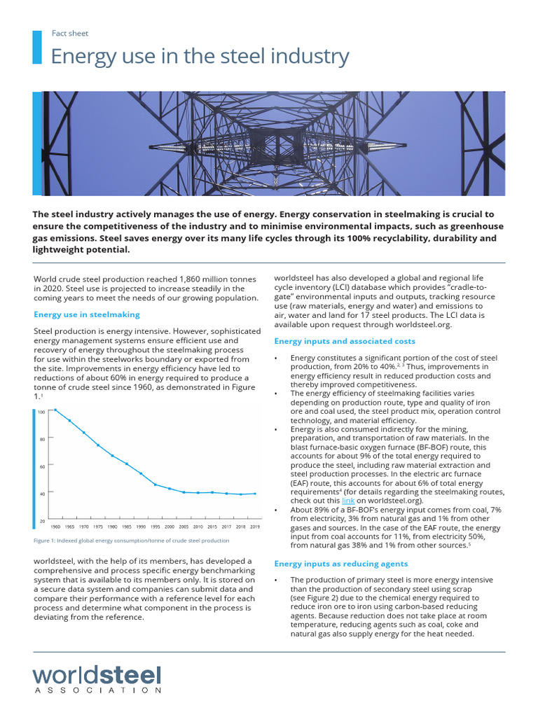 Energy Efficiency in Steel Production | PDF | Steelmaking | Technology ...