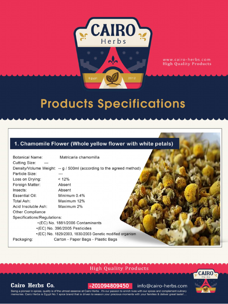 Products Specifications | PDF