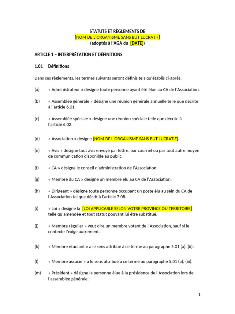 But Non Lucratif | PDF