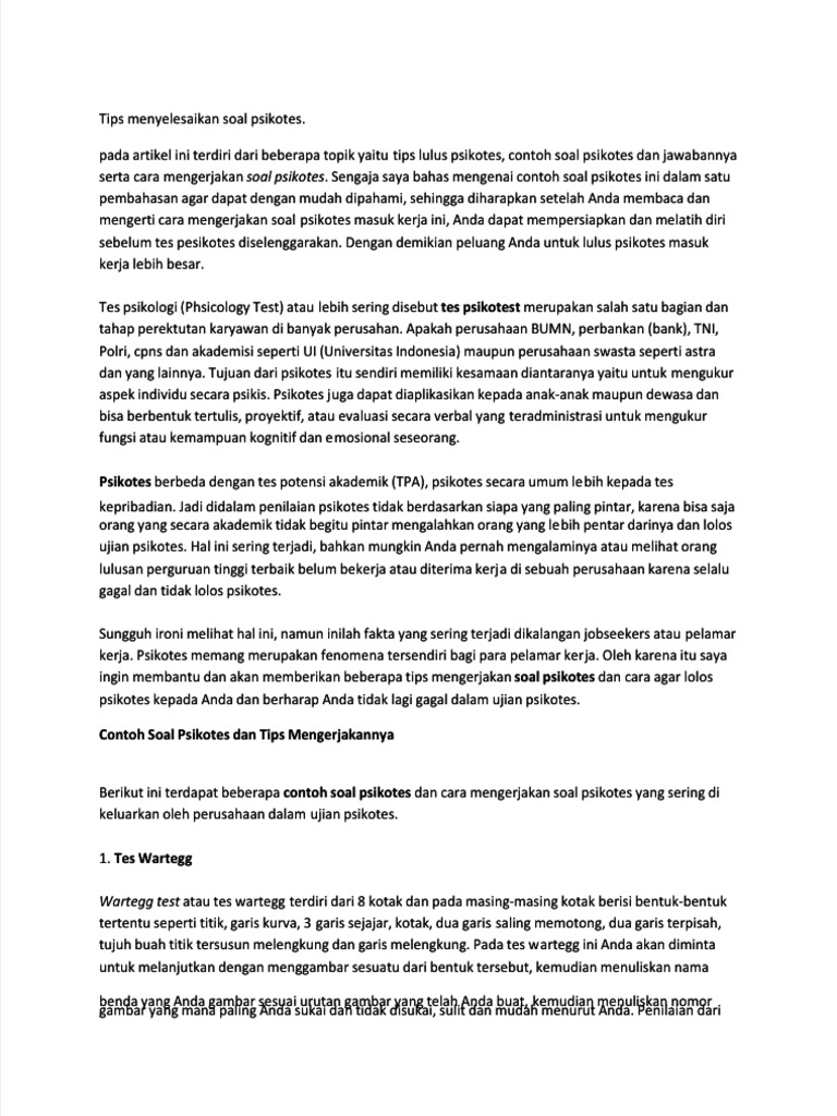 PDF Tis Tes Masuk Kerja Bri - Compress | PDF