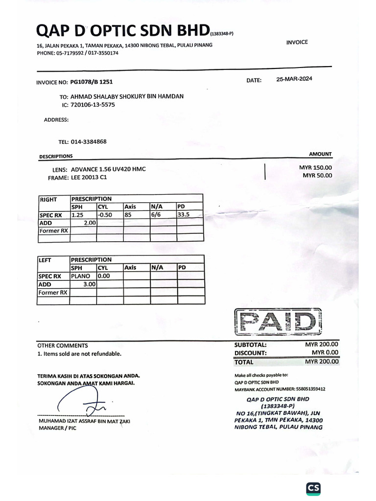 Resit Cermin Mata 134868 | PDF