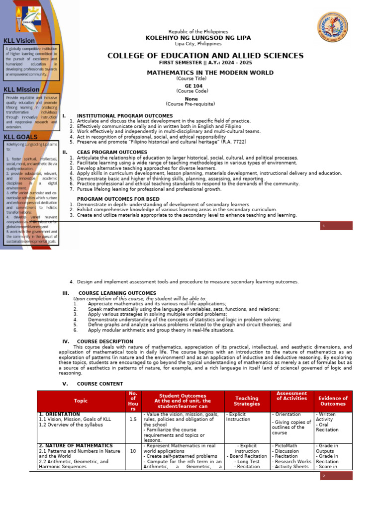 GE-104-Mathematics-in-the-Modern-World | PDF