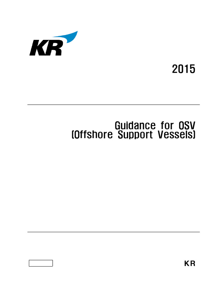 Guidance For OSV - Offshore Support Vessels | PDF