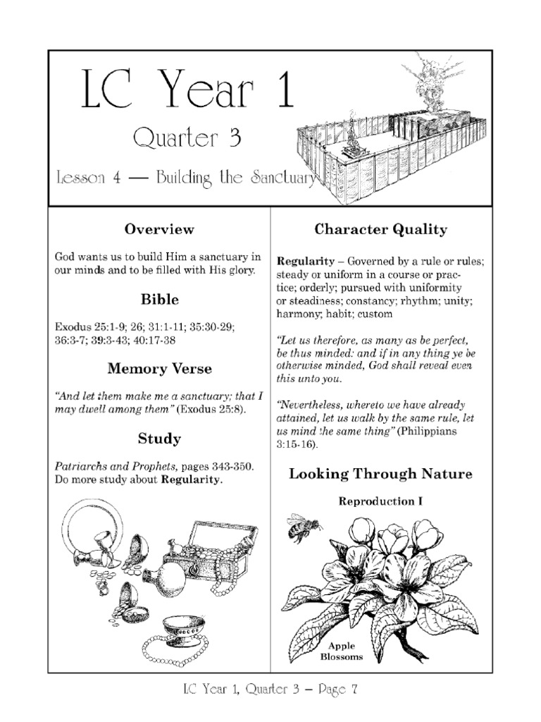 Y1Q3 Little Children's Bible Lesson 4 Building The Sanctuary | PDF
