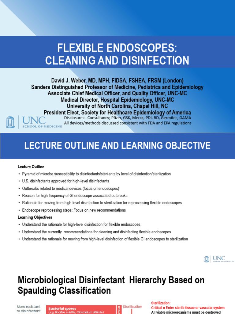 Endoscopes Cleaning and Disinfection | PDF