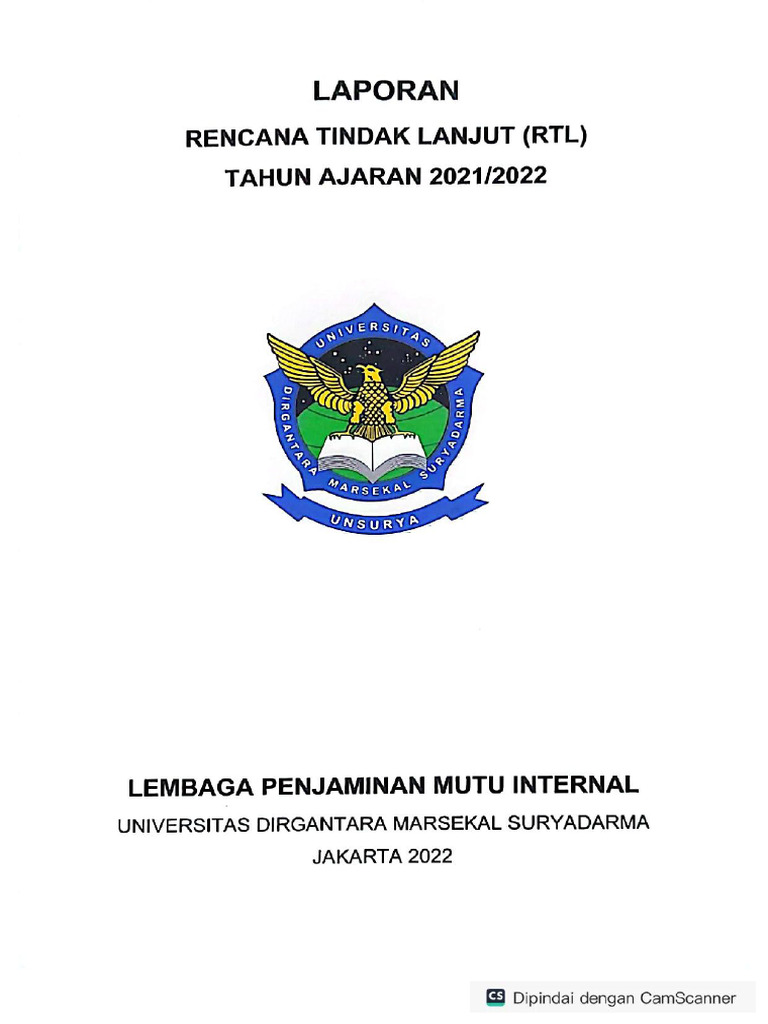 LAPORAN RENCANA TINDAK LANJUT RTL TAHUN AJARAN 2021 2022 - Opt | PDF