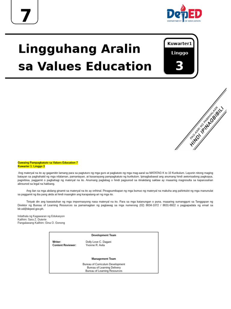 VE7 Q1 W3 Final | PDF
