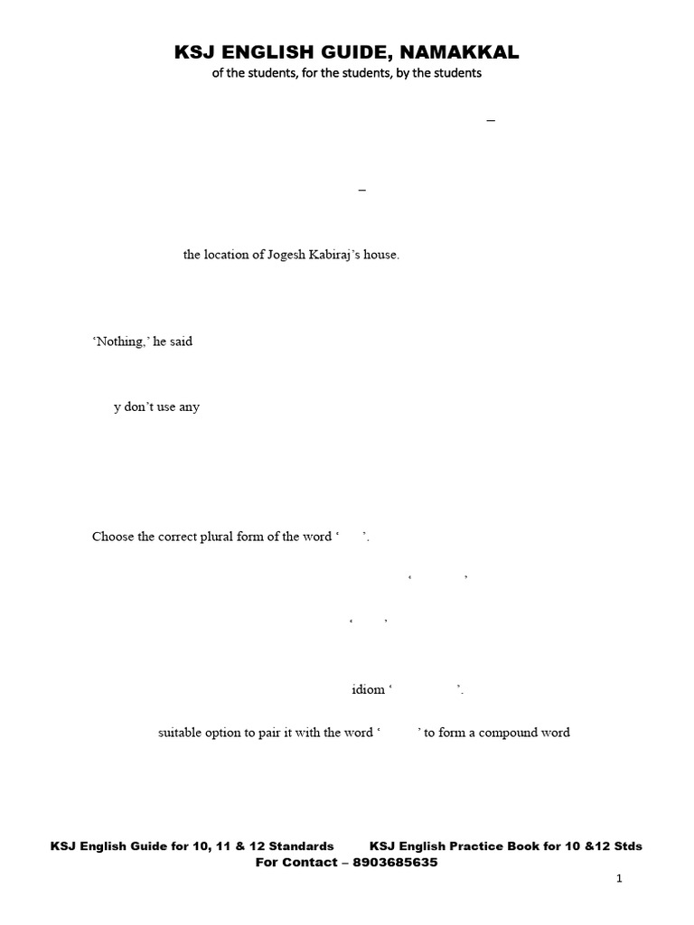 KSJ 10 Eng Model Public QP II - 2024 | PDF