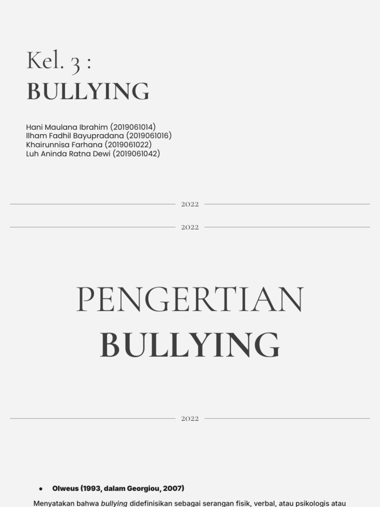 Memahami Bullying: Definisi dan Jenisnya | PDF | Kesehatan Holistik