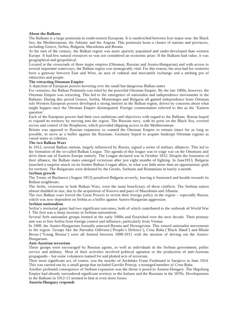 Balkan Nationalism | PDF