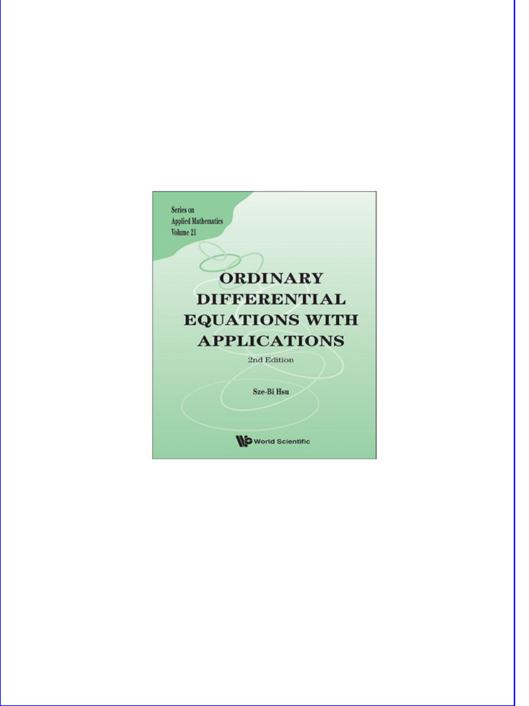 Ordinary Differential Equations With Applications 21 (Series On Applied ... Ordinary Differential Equations With Applications 21 (Series On Applied ...