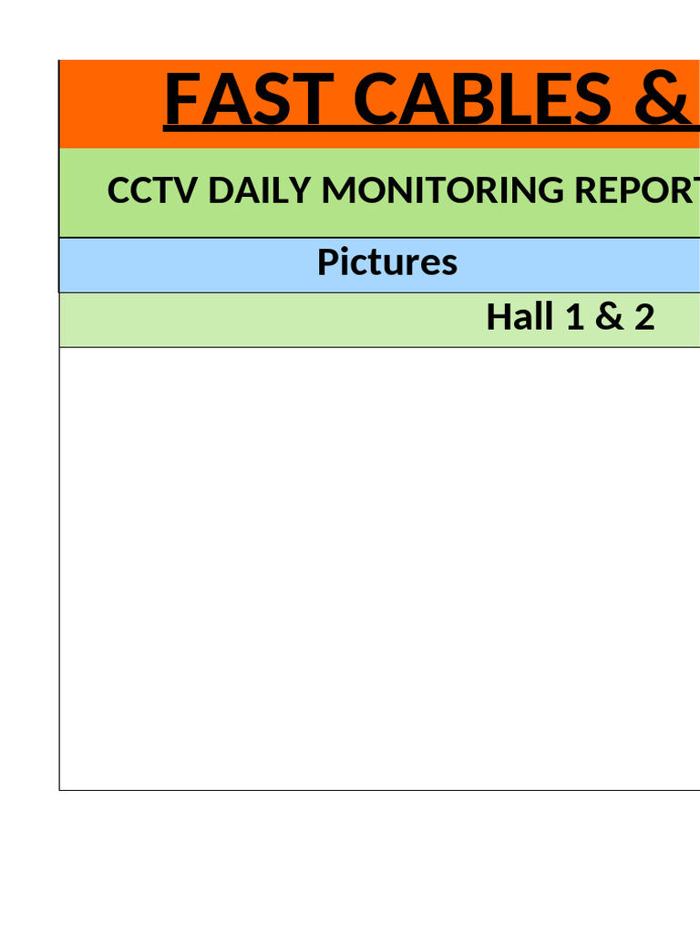 CCTV Daily Monitoring Report | PDF