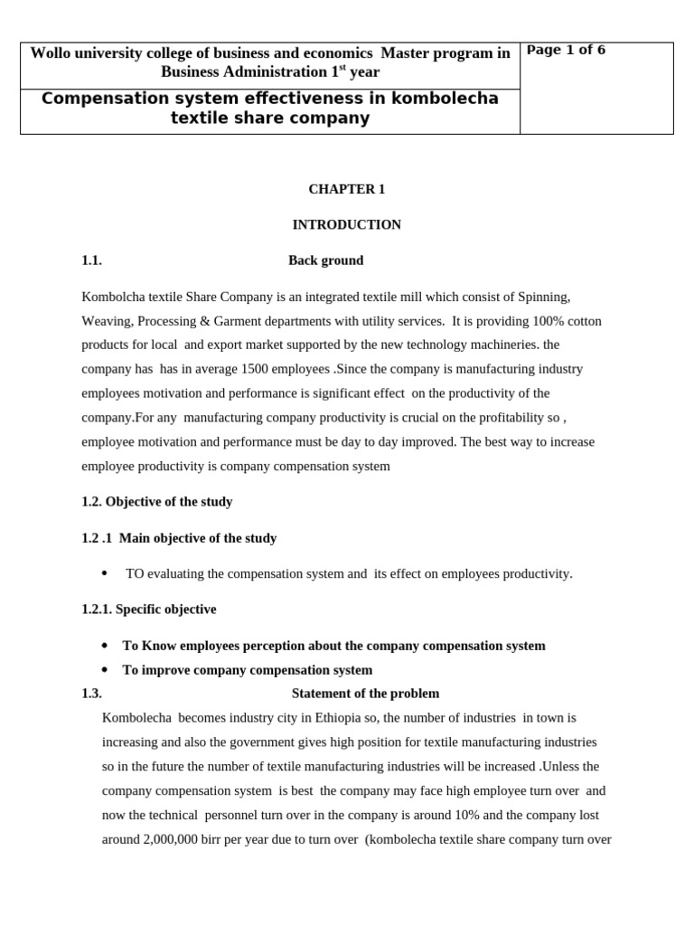 Compensation Paper | PDF