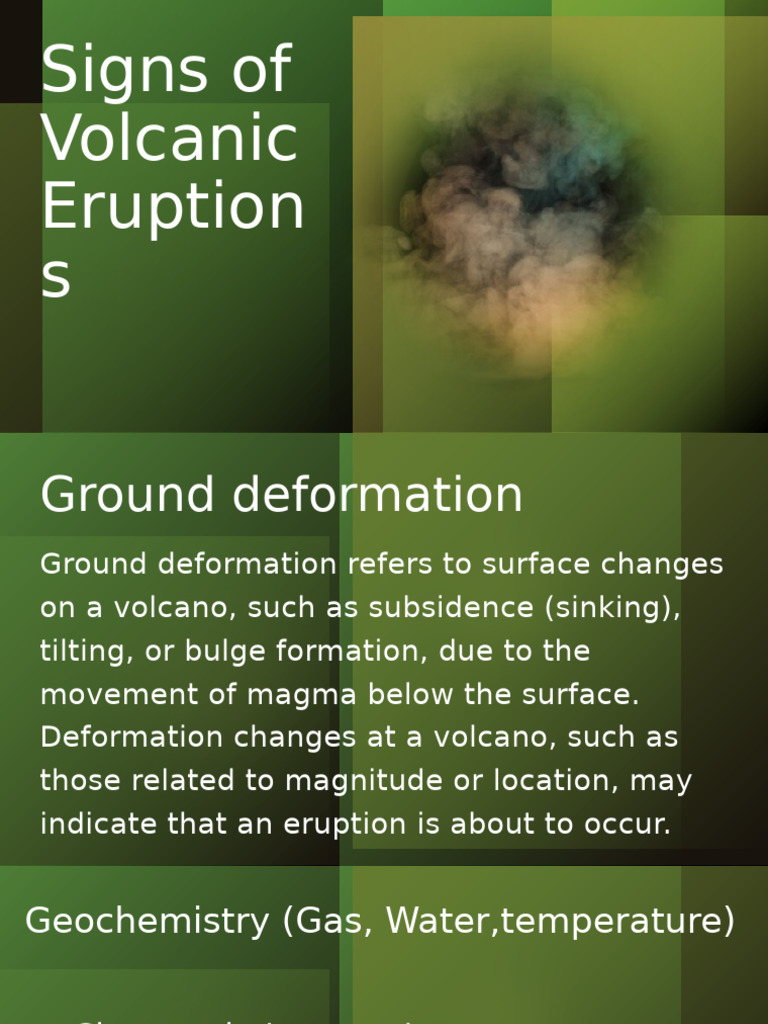 Signs of Volcanic Eruptions | PDF