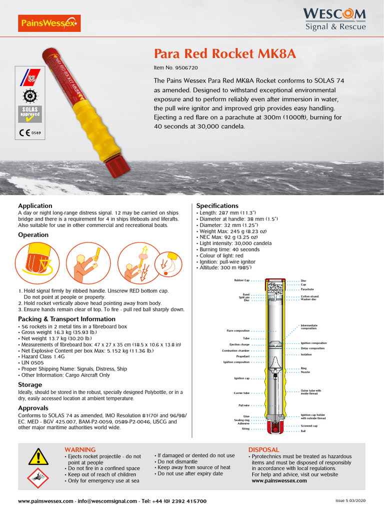 Para Red Rocket 2020 Datasheet | PDF