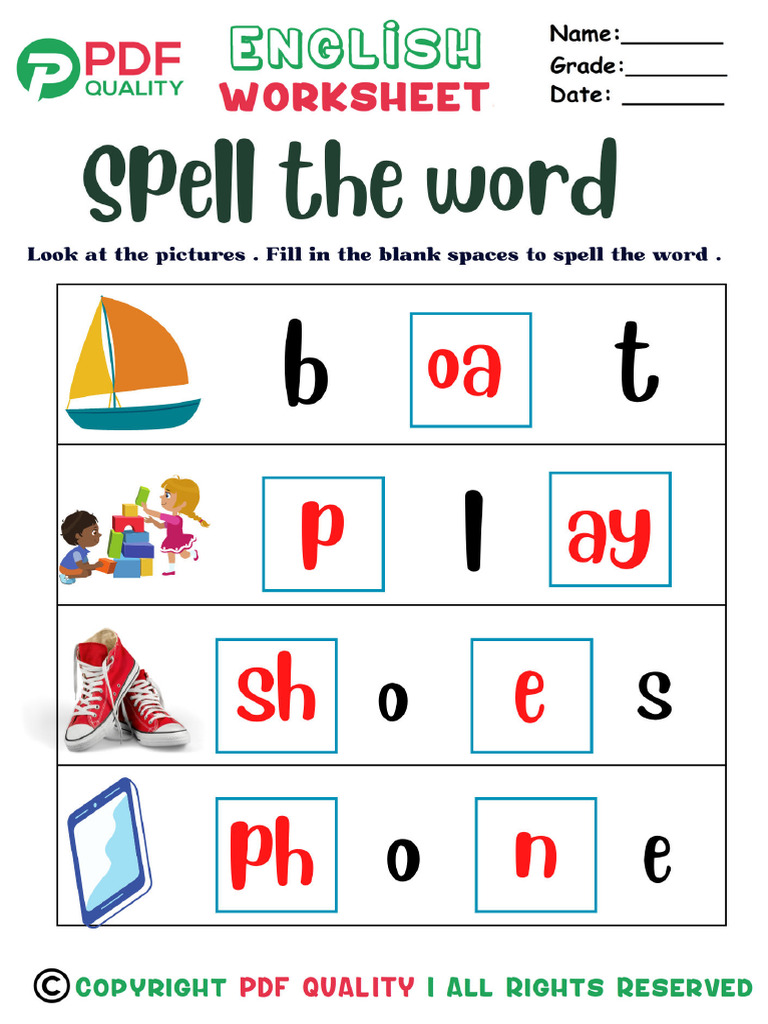 Spell Phonetically With Digraphs (E) Ans | PDF
