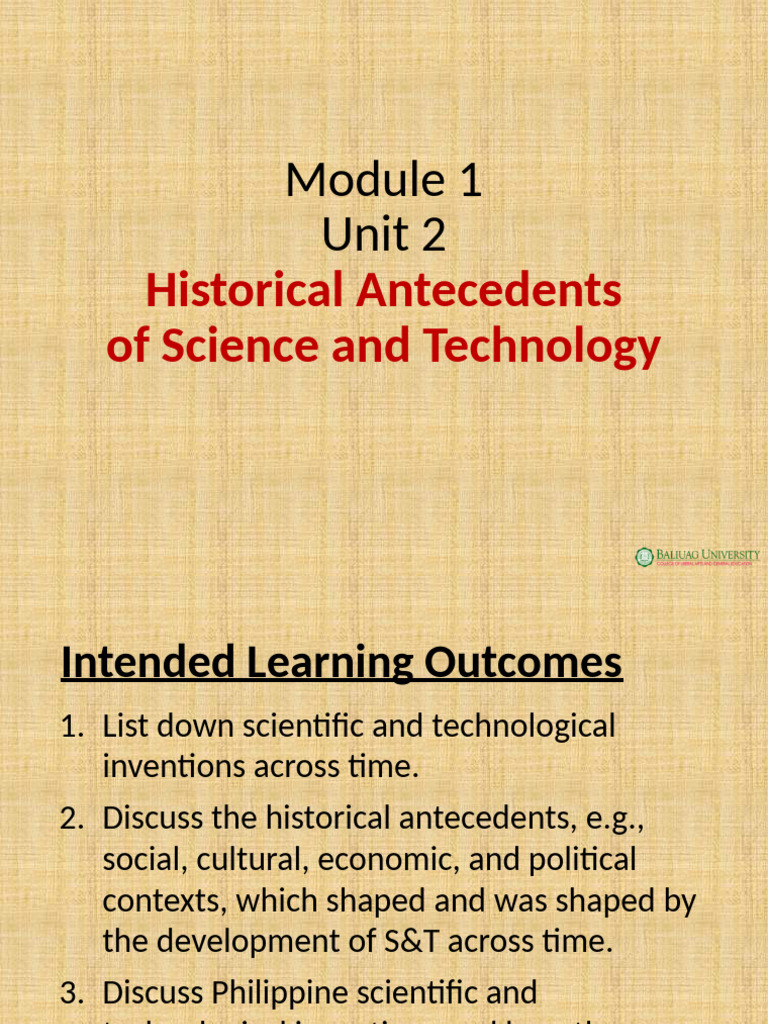 Chapter 1 Unit 2 STS Lecture Slides 1 | PDF