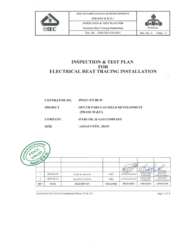 ITP_for_Electrical_Heat_Tracing | PDF