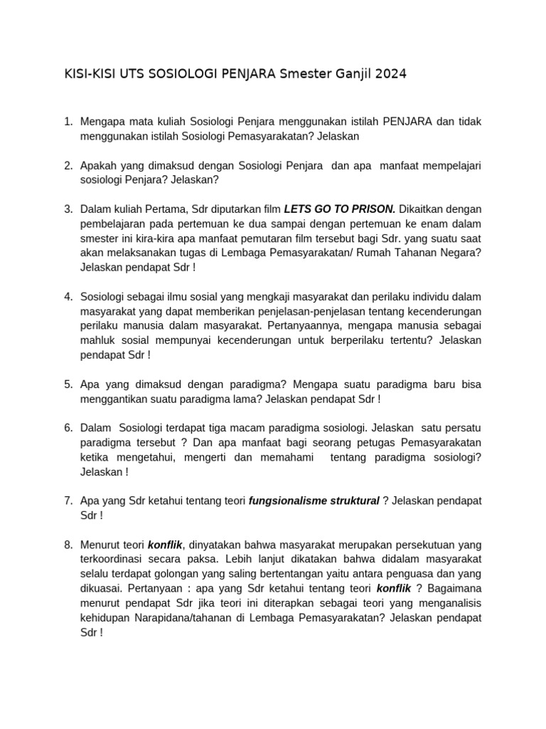 Kisi2 UTS Sospen 2024 | PDF