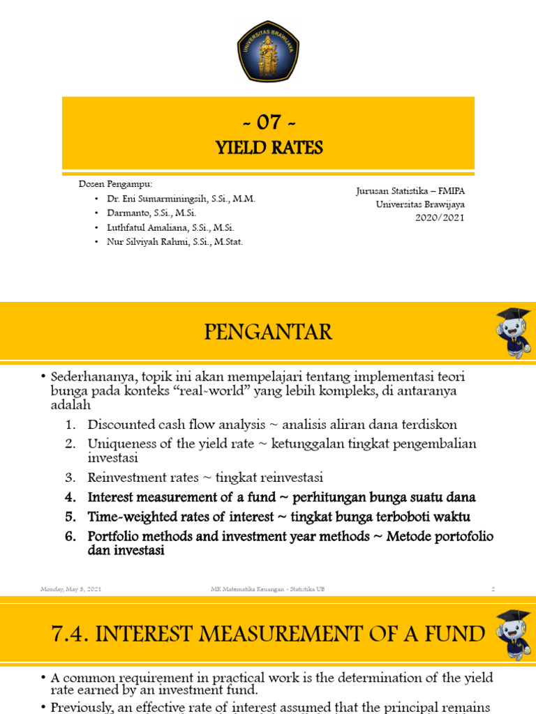 07i - Yield Rates Part 2 | PDF