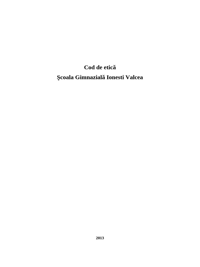 Cod Etic | PDF