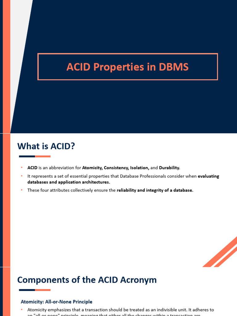 ACID Properties in DBMS | PDF