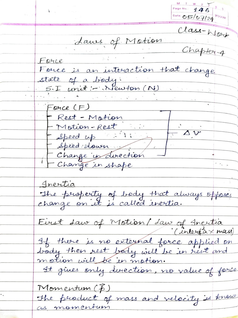 Physics CH 4 Laws of Motion | PDF