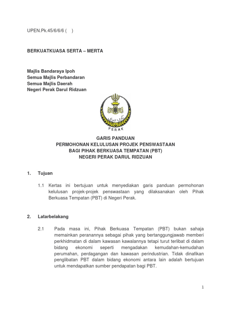 Garis Panduan Projek Penswastaan PBT | PDF