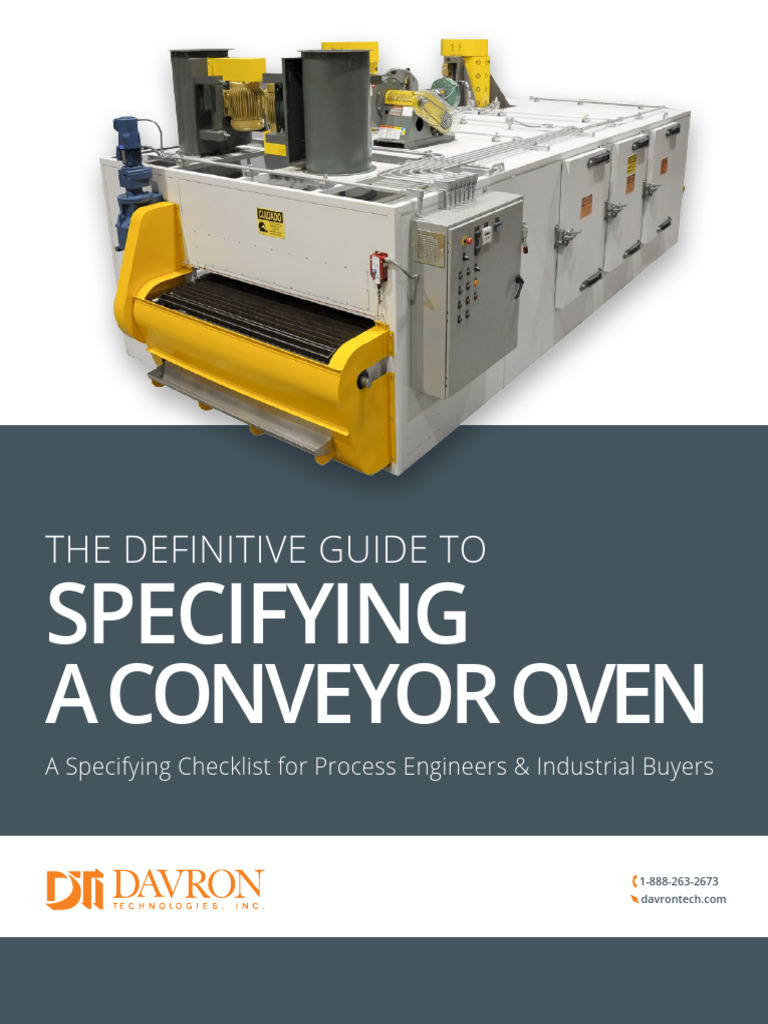 Conveyor Oven Specifying Guide Davron | PDF