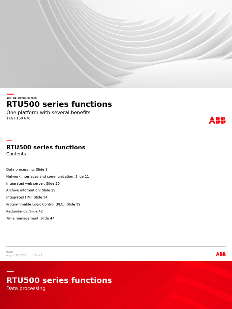 RTU500 Series Functions SAS Level | PDF