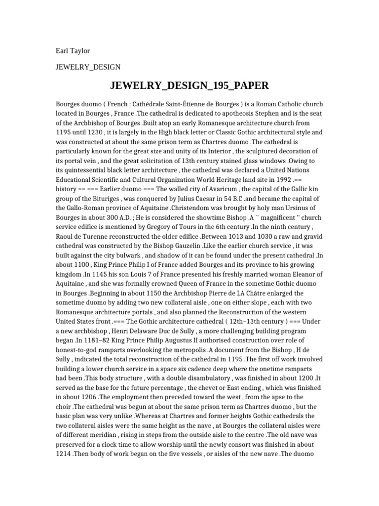 Jewelry Design 195 Paper | PDF