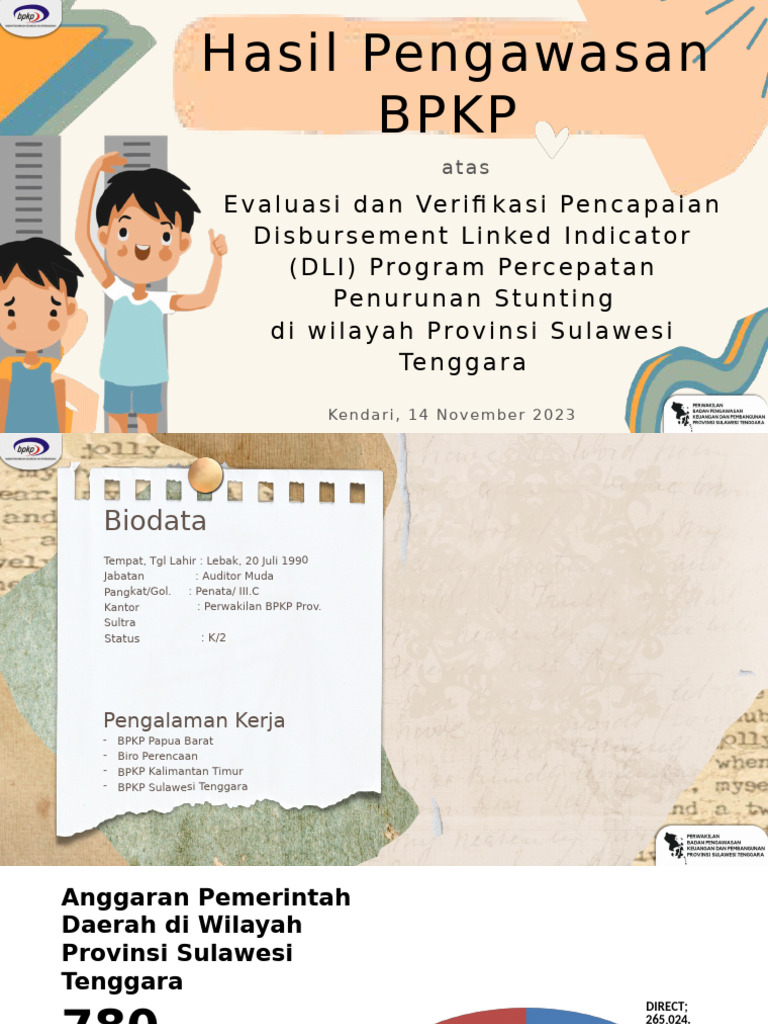 Bahan Paparan BPKP - Hasil Pengawasan Stunting - 131123 | PDF