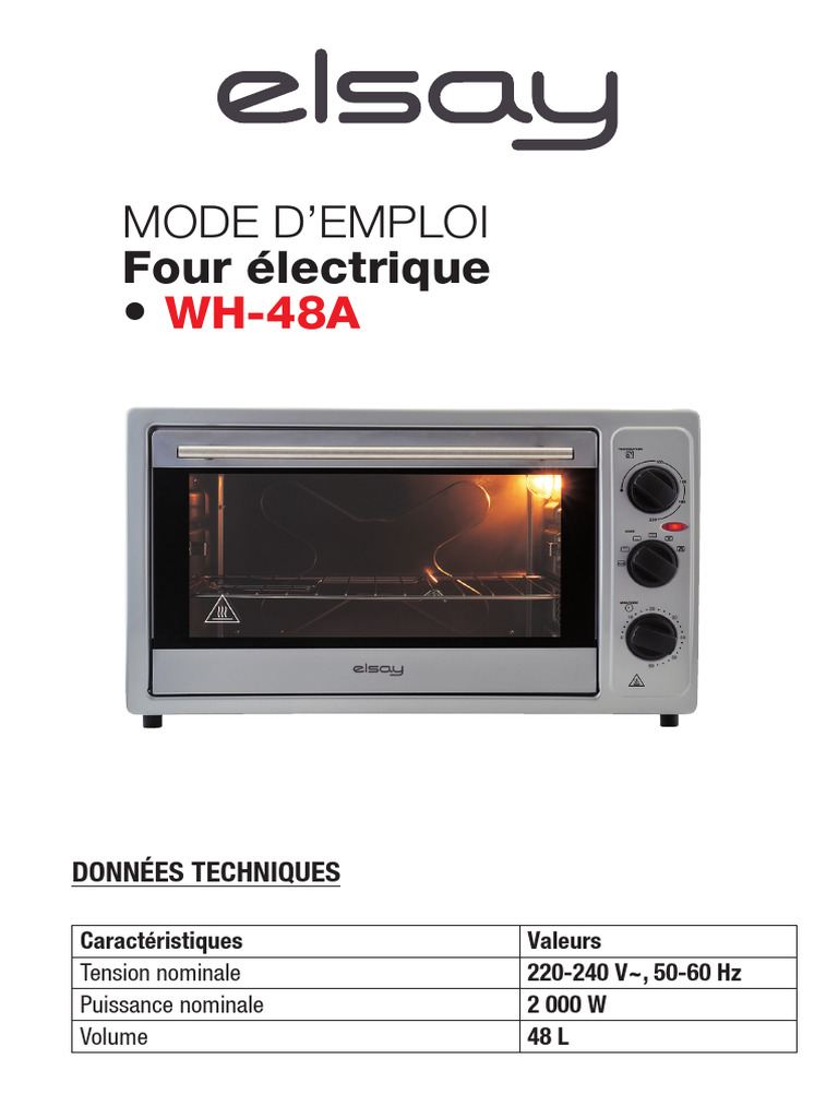 Four électrique Elsay WH-48A - Notice | PDF