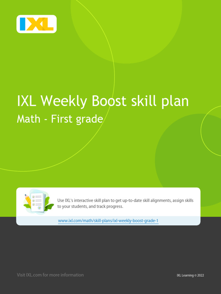 IXL-Math-IXL-Weekly-Boost-Grade-1 | PDF