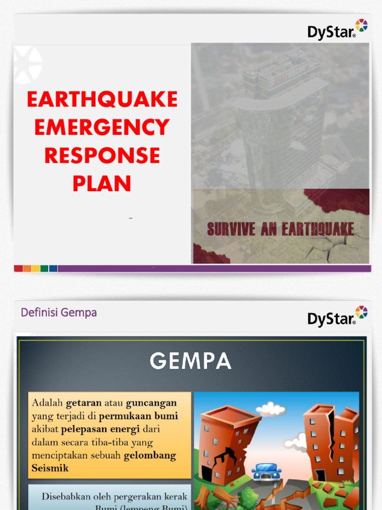 Earth Quake Response Plan - JKT | PDF
